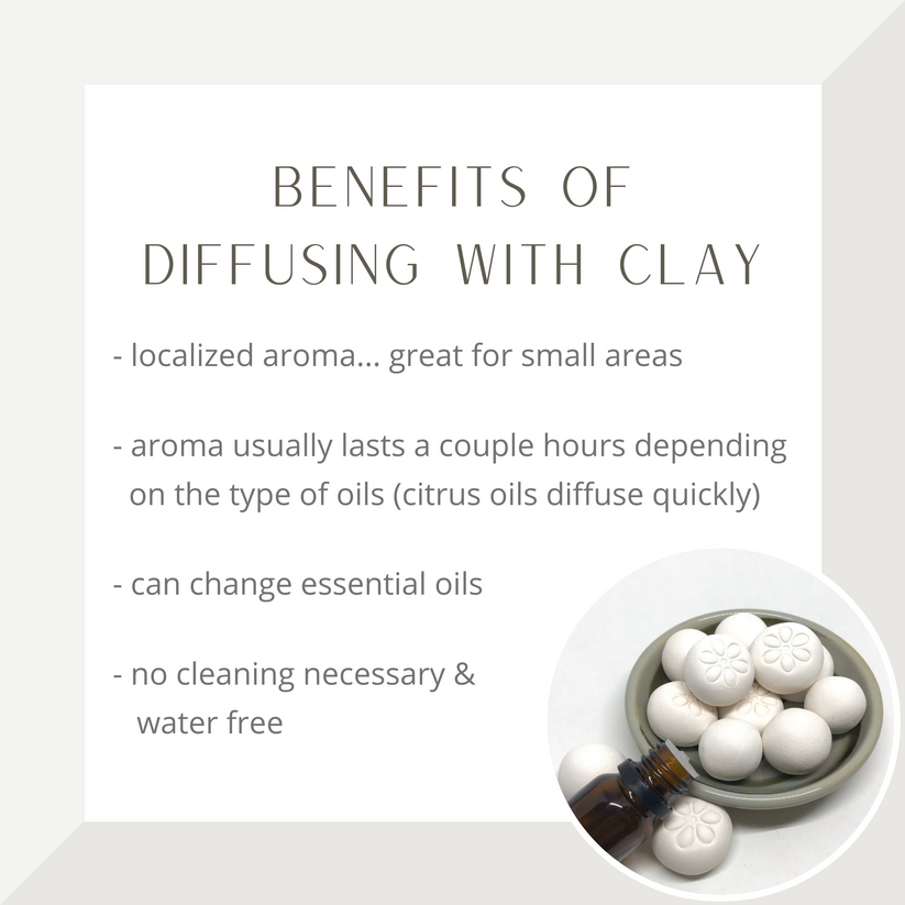 Mix of 3 Clay Essential Oil Diffuser Stones – BloomingLightVT